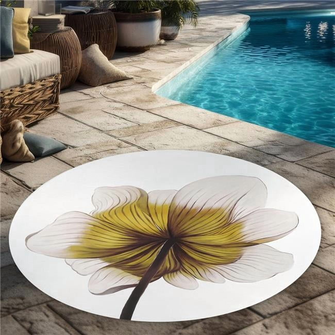 Begin Home Decor C1COAR5536P5KP 5 x 5 ft. Beautiful Anemone Yellow ...