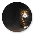 Begin Home Decor C1COAR55HAP97O 5 x 5 ft. Discreet Cat Round Outdoor ...