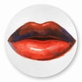 Begin Home Decor C1COAR55HZ1KXL 5 x 5 ft. Red Lipstick Round Outdoor ...
