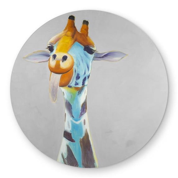 Begin Home Decor C1COAR55JFMHUL 5 x 5 ft. Funny Giraffe - Wildlife ...