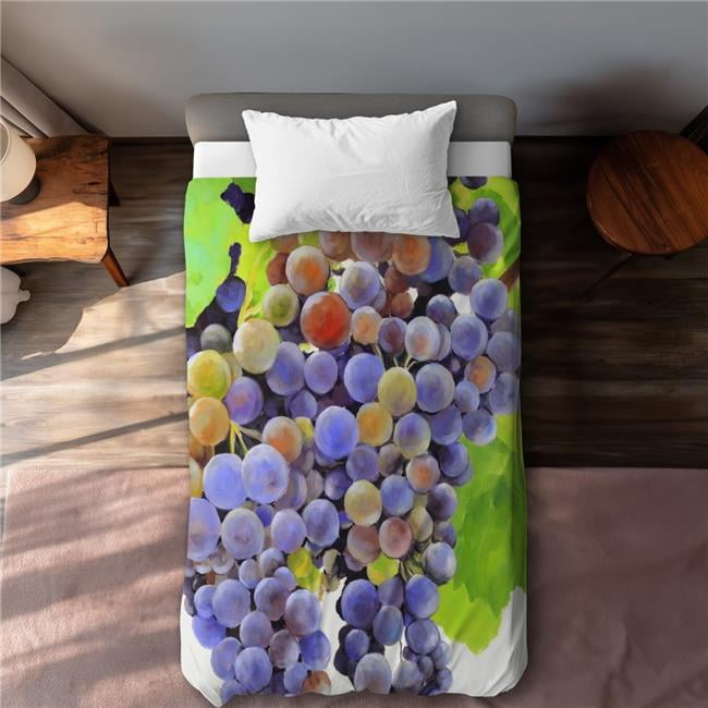 Begin Home Decor C1DCTSW0S37W8B Twin Size Bunch of Grapes Duvet Cover ...