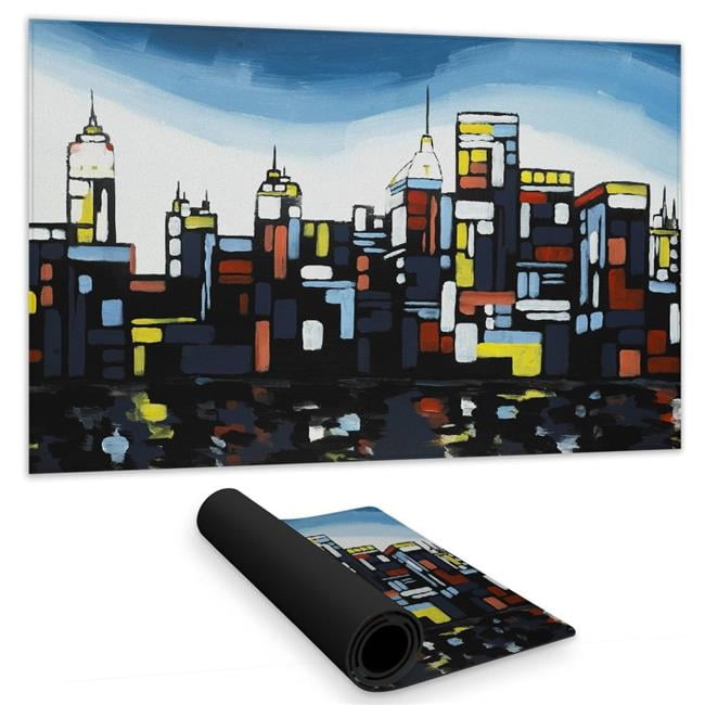 Begin Home Decor C1DM14246XPC5V 14 x 24 in. Modern Cities Blue Desk Mat ...