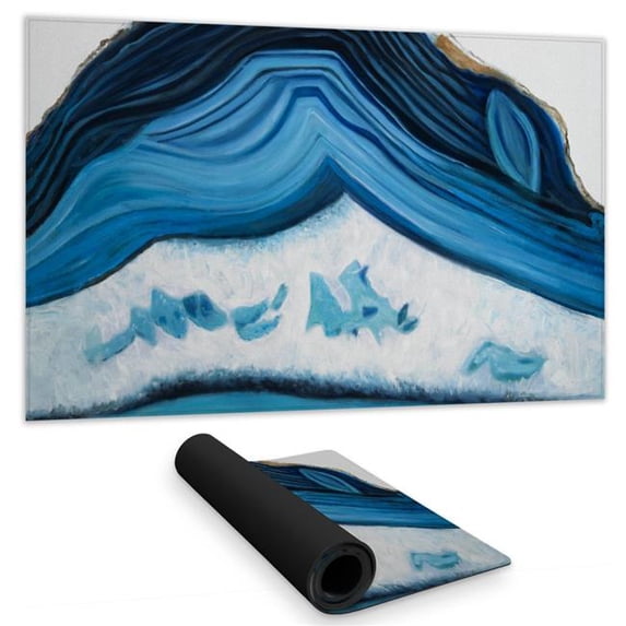 Begin Home Decor C1DM1424C61ZCB 14 x 24 in. Blue Geode Profile Desk Mat ...