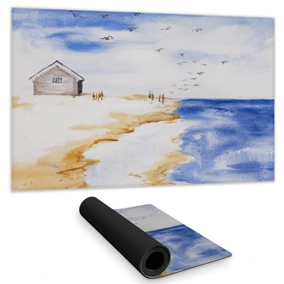 Begin Home Decor C1DM1424FHVDB2 14 x 24 in. Blue Sea Marine Desk Mat ...