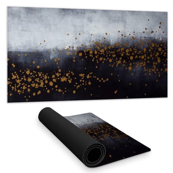 Begin Home Decor C1DM1531GFF3XC 16 x 32 in. Gray Abstract Desk Mat ...