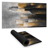 Begin Home Decor C1DM1531OS7B36 16 x 32 in. Abstract Skyline Gray Desk ...