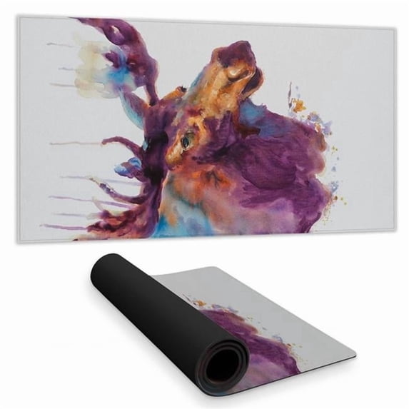Begin Home Decor C1DM1531R3MWAP 16 x 32 in. Abstract Moose Desk Mat ...
