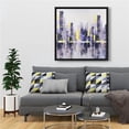 Begin Home Decor C1FC3636XVAAMV 36 x 36 in. Abstract Purple City ...