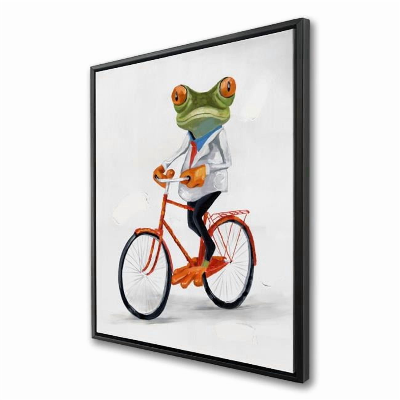 Begin Home Decor C1FC3648JQHAGC 36 x 48 in. Funny Frog Riding a Bike ...