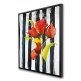 Begin Home Decor C1FC3648OU3EXL 36 x 48 in. Flowers on Black & White ...