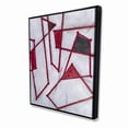 Begin Home Decor C1FC48601LD6ST 48 x 60 in. Red Outlines Shapes - White ...