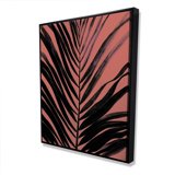 Begin Home Decor C1FC48607OAH2B 48 x 60 in. Coral Tropical Palm Leave ...