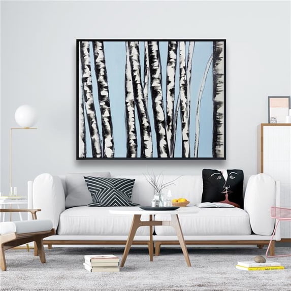Begin Home Decor C1FC4860D5U3XP 48 x 60 in. Pastel Birches - Framed ...