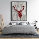 Begin Home Decor C1FC4860NYHUC9 48 x 60 in. Wood & Deer - Red Deer ...