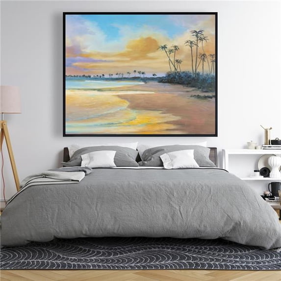 Begin Home Decor C1FC4860OD7Y9T 48 x 60 in. Sunset By the Sea - Trees ...