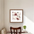 Begin Home Decor C1FM16161OOTWX 16 x 16 in. Red Flower Pattern Beige ...