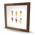 Begin Home Decor C1FM16163DQIRV 16 x 16 in. Ice Cream Cones - Turquoise ...