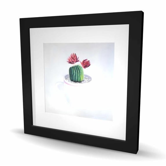 Begin Home Decor C1FM16164LUMLA 16 x 16 in. Mini Cactus in A Cup ...