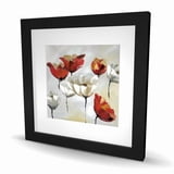Begin Home Decor C1FM161663VOBG 16 x 16 in. Abstract Red & White ...