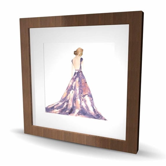 Begin Home Decor C1FM161695TVFN 16 x 16 in. Purple Prom Dress - Framed ...