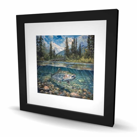 Begin Home Decor C1FM1616HV386R 16 x 16 in. Up Close - Blue Framed ...