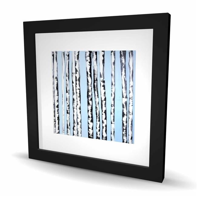 Begin Home Decor C1FM1616IY890I 16 x 16 in. Birches on A Blue ...