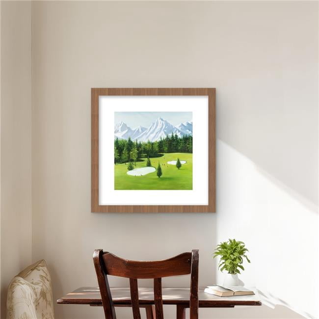 Begin Home Decor C1FM1616JCK6N8 16 x 16 in. Golf Course with Mountain ...
