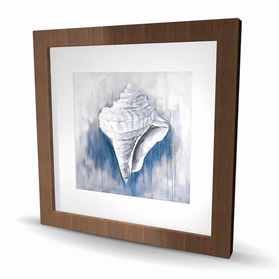 Begin Home Decor C1FM1616MHNUD7 16 x 16 in. Blue Conical Shell ...