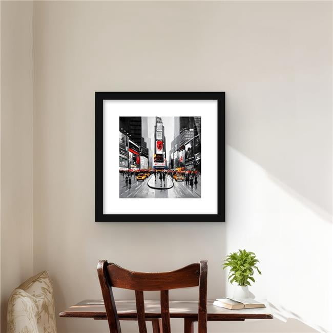 Begin Home Decor C1FM1616TD88BC 16 x 16 in. York City Busy Street - Man ...