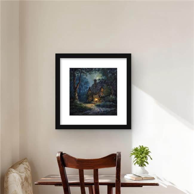 Begin Home Decor C1FM1616TIGVLU 16 x 16 in. Hidden Shack - Blue Framed ...