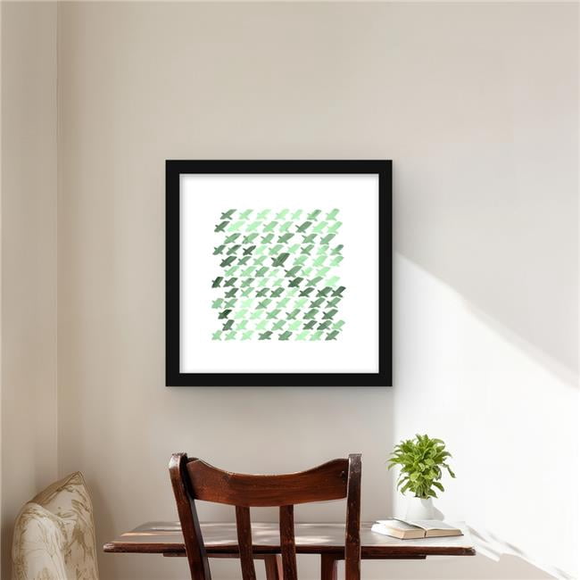 Begin Home Decor C1FM1616UFI771 16 x 16 in. Green Pattern X - Shapes ...