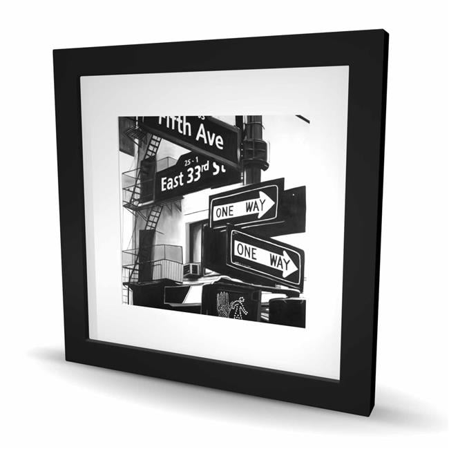 Begin Home Decor C1FM1616Y6YHXW 16 x 16 in. York City Signs Framed ...