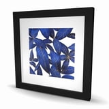 Begin Home Decor C1FM1616YZFK9O 16 x 16 in. Abstract Modern Blue Leaves ...