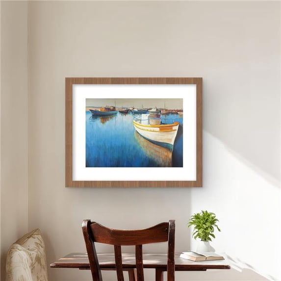 Begin Home Decor C1FM162036WN8Y 16 x 20 in. Fishing Boats At the Marina ...