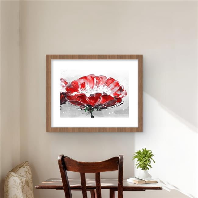 Begin Home Decor C1FM1620ATPSFO 16 x 20 in. Two Wild Flowers Framed ...