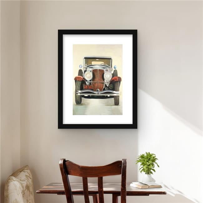 Begin Home Decor C1FM1620BLPQWT 16 x 20 in. Vintage Luxury Car - Framed ...