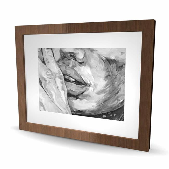 Begin Home Decor C1FM1620EAL67X 16 x 20 in. Luscious Lips - Gray Framed ...