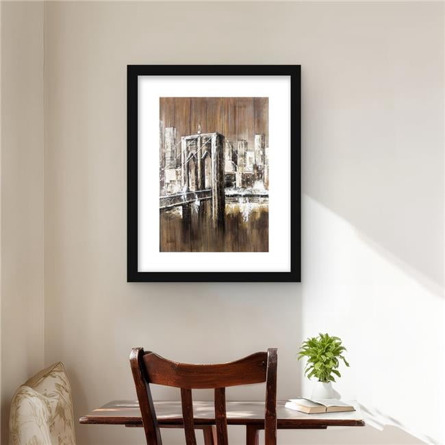 Begin Home Decor C1FM1620I19WVO 16 x 20 in. Aged Finish Brooklyn Bridge ...