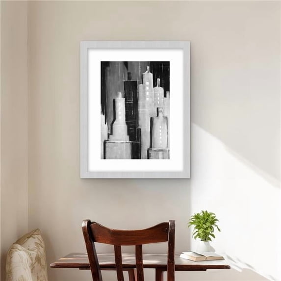 Begin Home Decor C1FM1620L4OSZK 16 x 20 in. Abstract Black & White ...