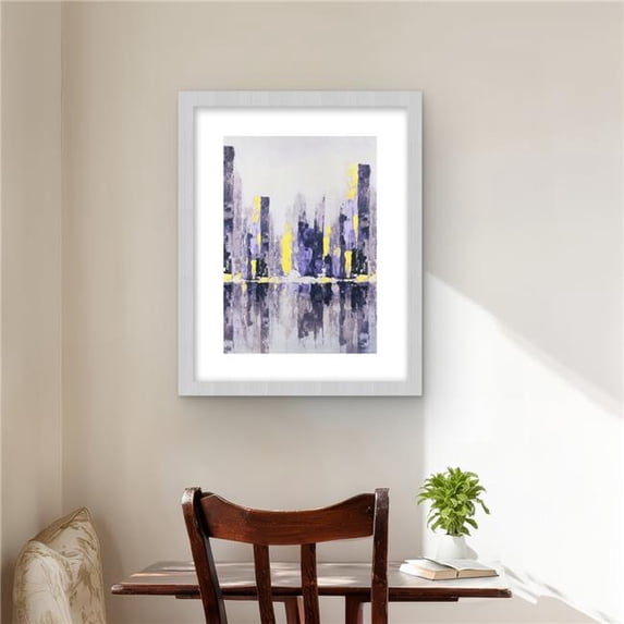 Begin Home Decor C1FM1620L5E4Q7 16 x 20 in. Abstract Purple City ...