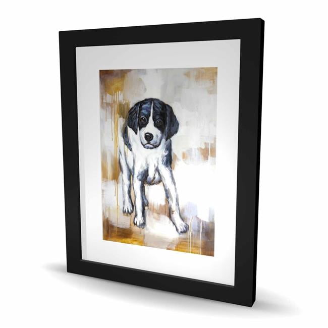 Begin Home Decor C1FM1620NOG49S 16 x 20 in. Curious Puppy Dog - Gold ...