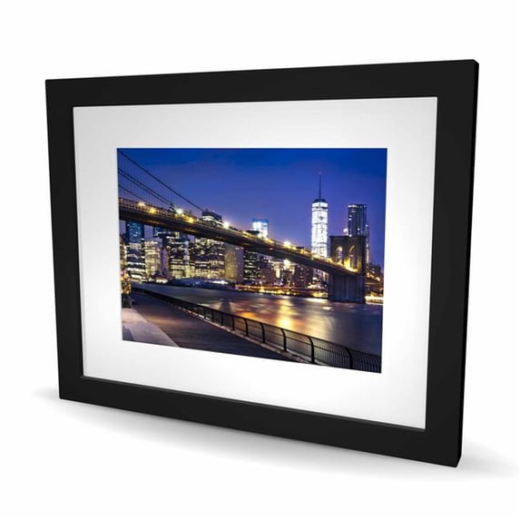 Begin Home Decor C1FM1620NZH1JM 16 x 20 in. City At Night - Blue Bridge ...