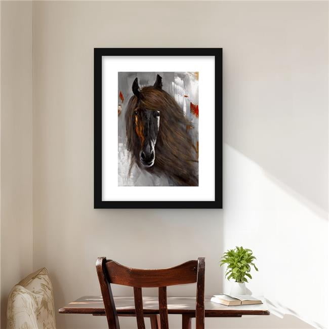 Begin Home Decor C1FM1620QZCCEW 16 x 20 in. Proud Brown Horse - Farm ...