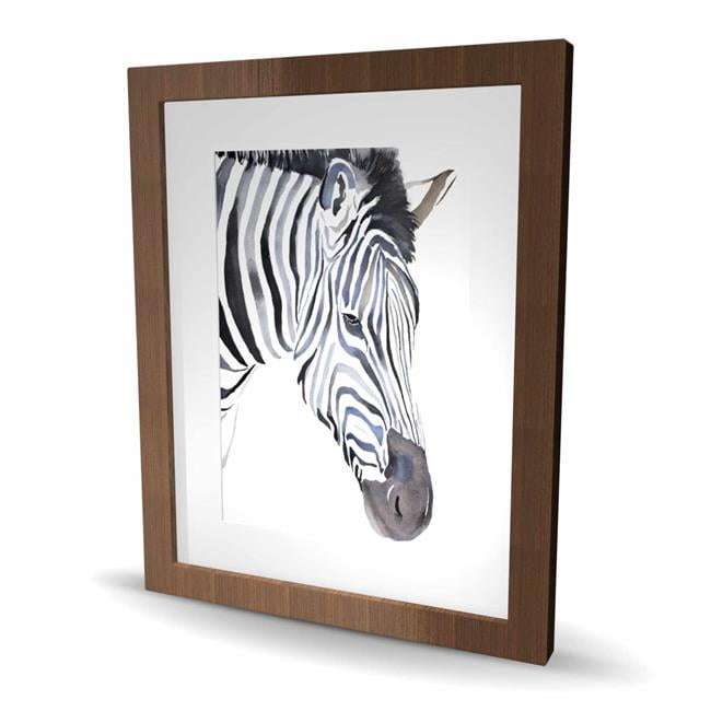 Begin Home Decor C1FM1620SN84RZ 16 x 20 in. Zebra Framed Matted Print ...
