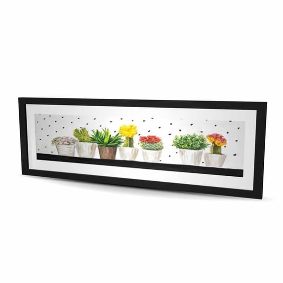 Begin Home Decor C1FM16481OJSHD 16 x 48 in. Small Cactus & Succulents ...