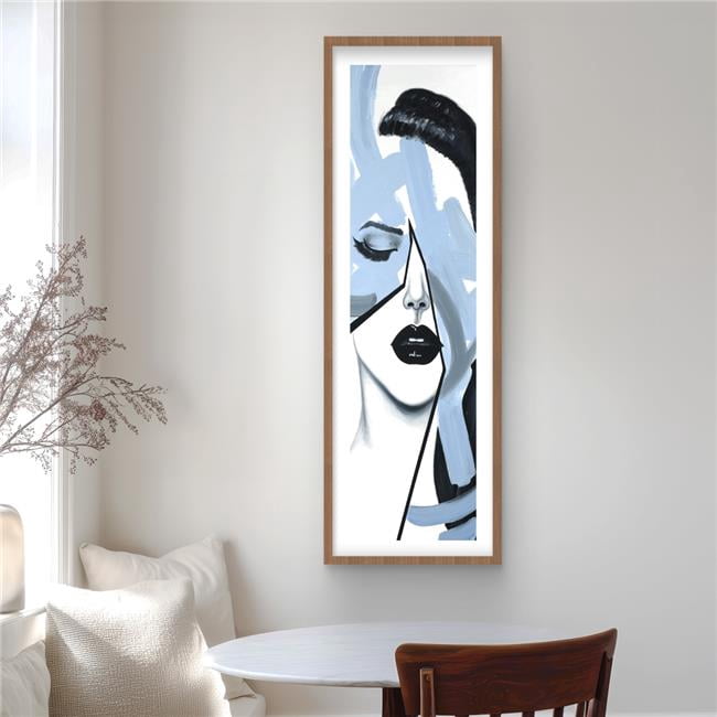 Begin Home Decor C1FM16483EN1AT 16 x 48 in. Abstract Blue Woman ...