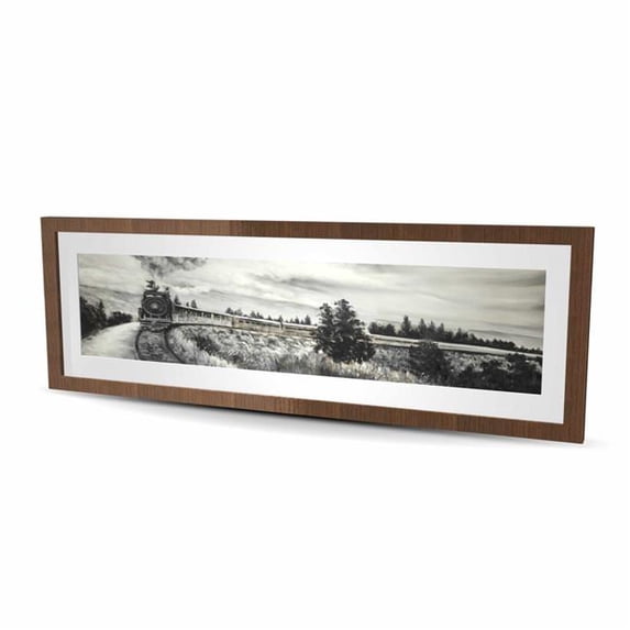 Begin Home Decor C1FM16484GI655 16 x 48 in. Steam Engine Train ...