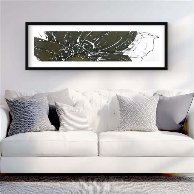 Begin Home Decor C1FM164874WZJ8 16 x 48 in. Abstract Flower with Paint ...