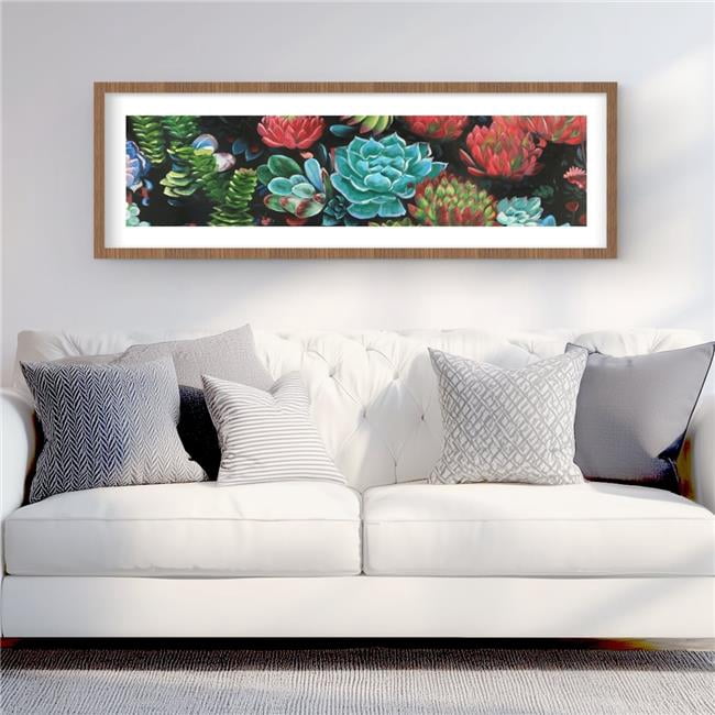 Begin Home Decor C1FM1648B833AV 16 x 48 in. Set of Colorful Succulents ...
