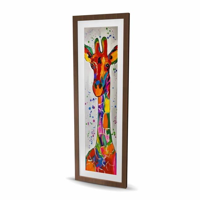 Begin Home Decor C1FM1648EDEID3 16 x 48 in. Abstract Colorful Giraffe ...